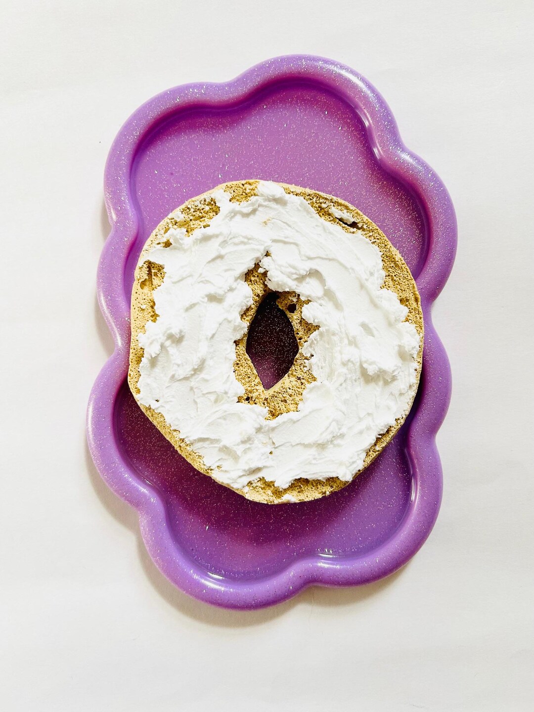 Bagel With Cream Cheese Wall Hanging/ Dopamine Decor/ Maximalist Decor ...