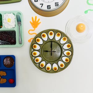 Deviled Egg Clock Wall Hanging/funky Mirror/funny Mirror/kitchen Decor ...