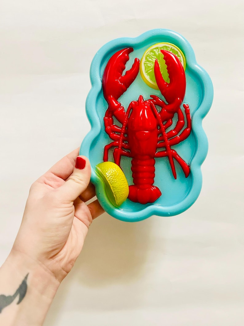 Lobster Dinner Wall Hanging / Dopamine Decor/ Maximalist Decor/ Fake ...