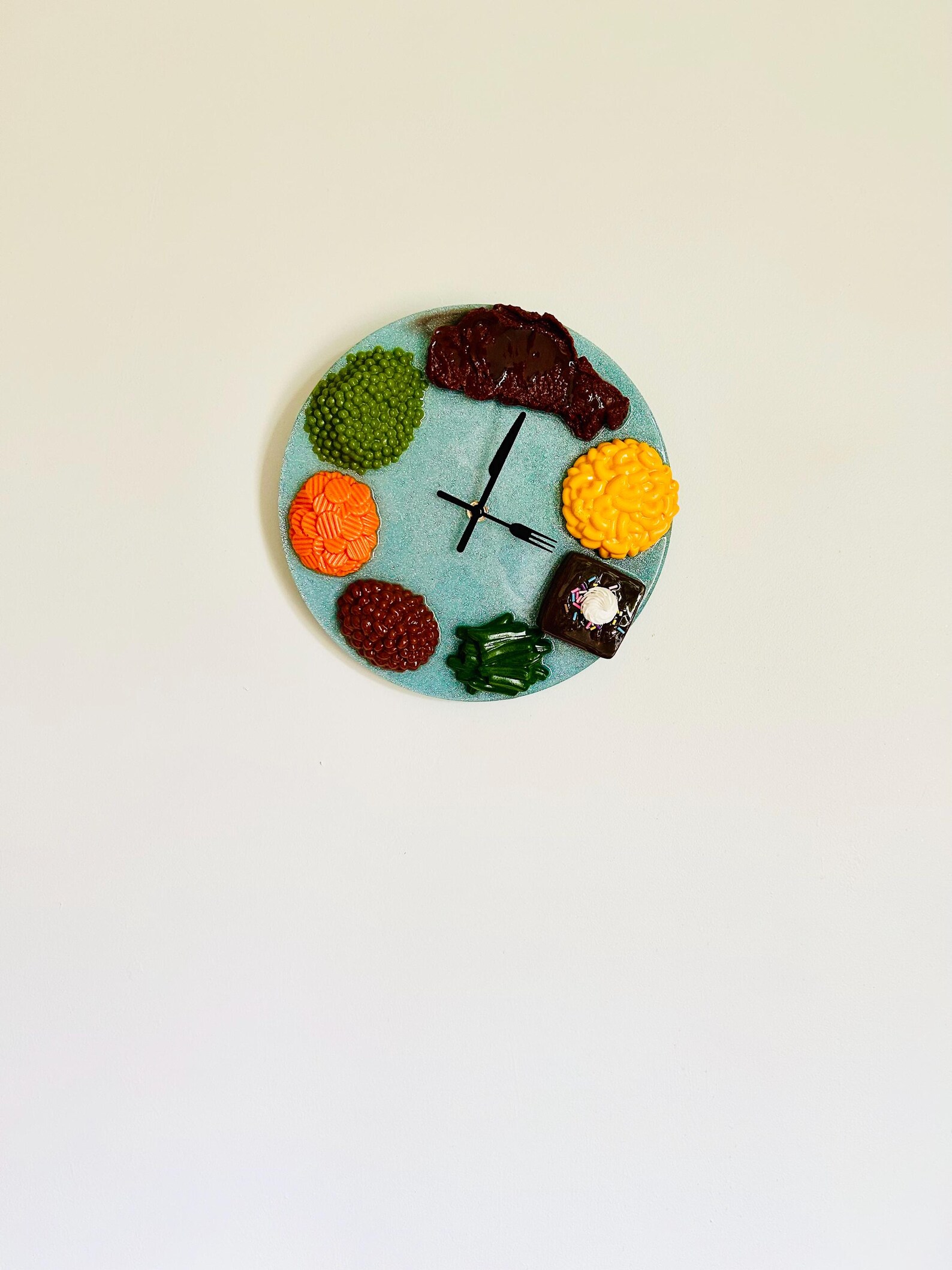 Dinner Plate Wall Clock/dopamine Décor/fake Food/kitchen Décor/food ...