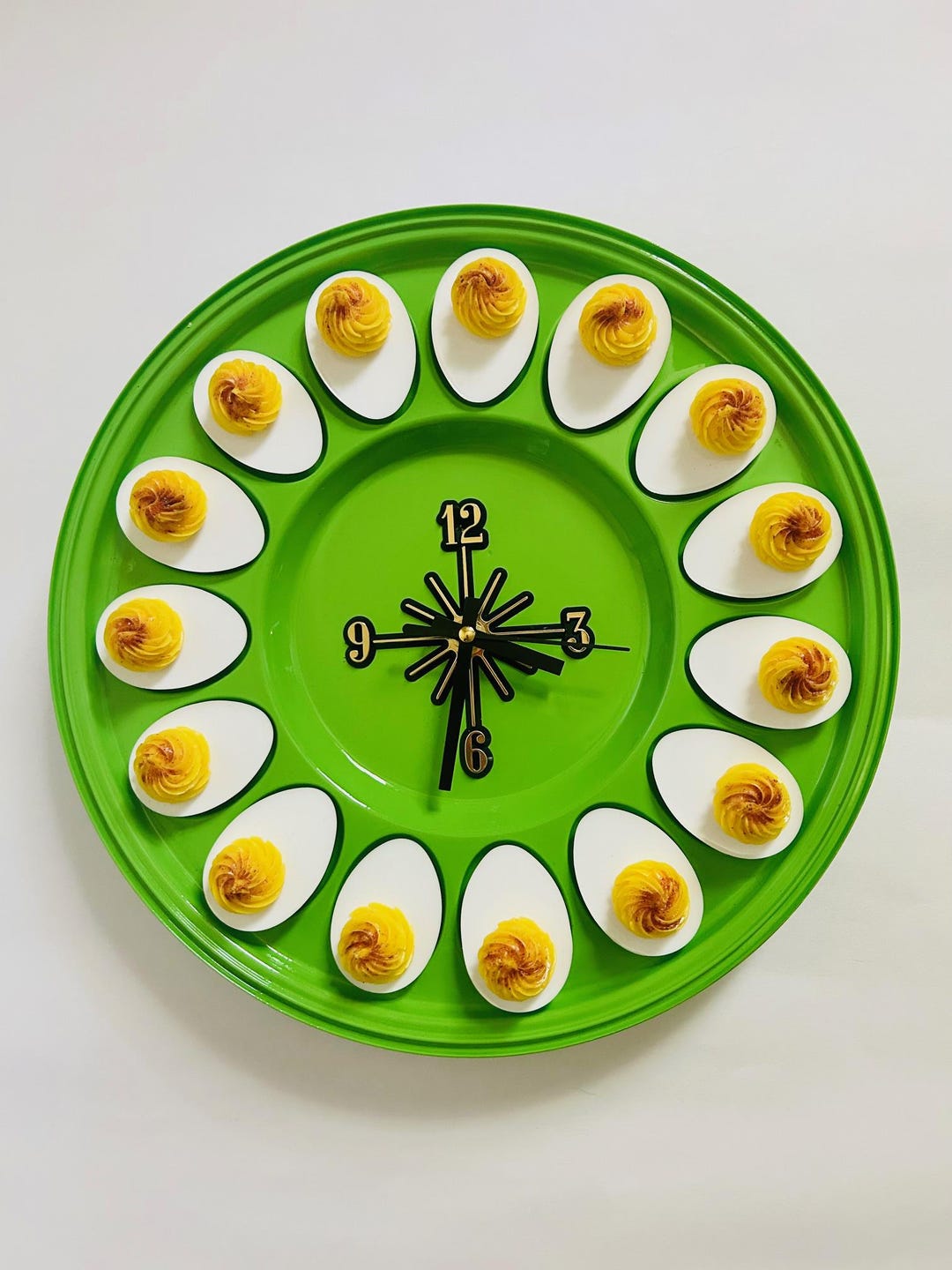 Deviled Egg Clock: Maximalist Kitchen Dopamine Wall Decor - Etsy