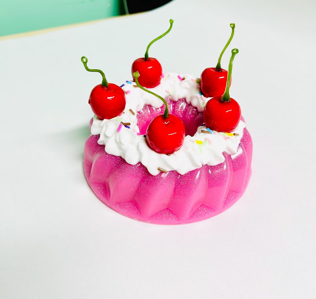 Pink Cake and Cherry Wall Hanging/ Art/dopamine Decor/kitschy/funky/pop ...