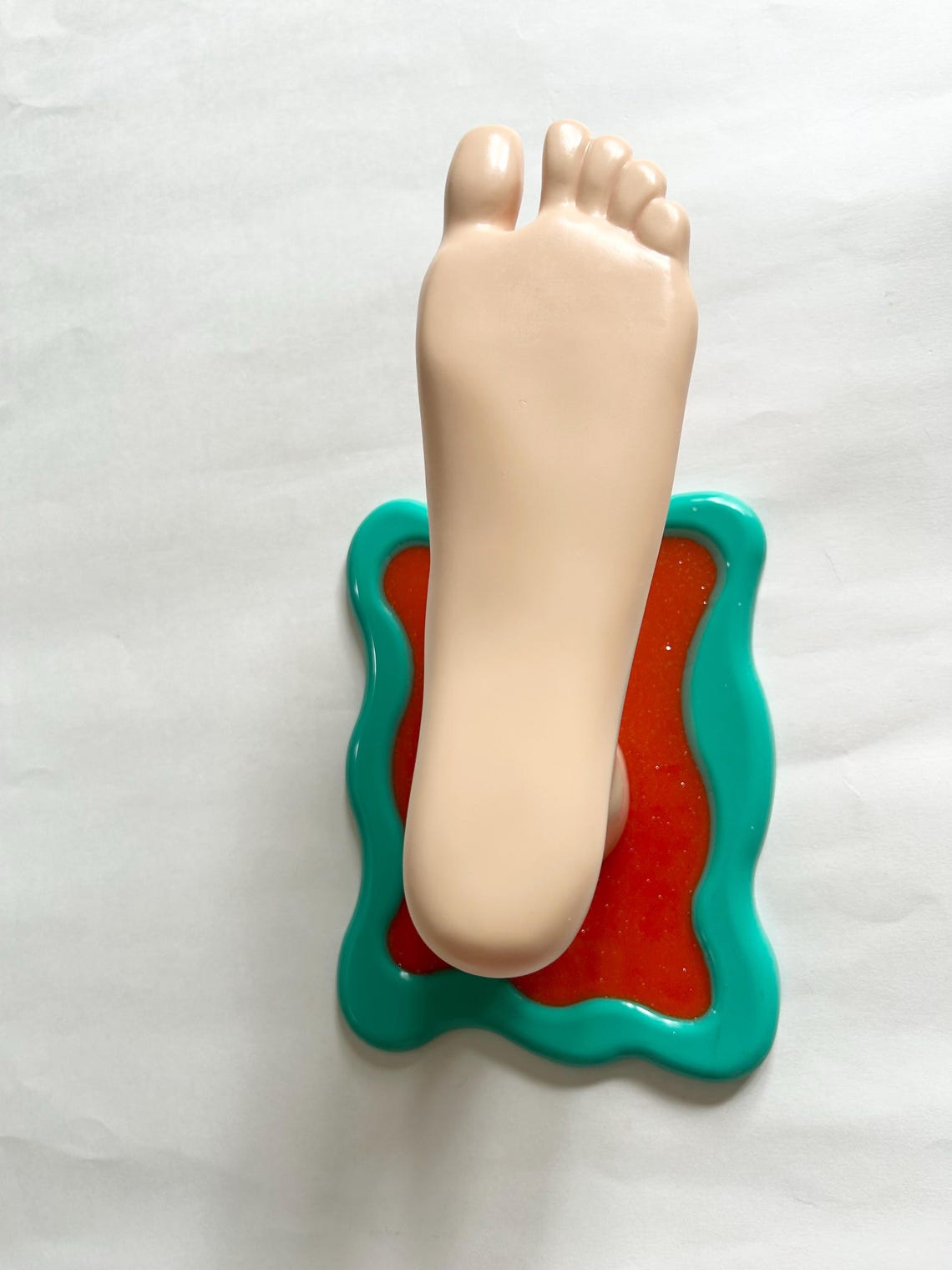 Funky Foot Wall Hook: Dopamine Pop Art Sculpture, Maximalist Decor - Etsy