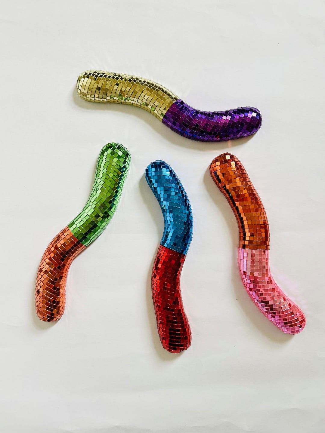 JUMBO Disco Gummy Worm Wall Art/ Dopamine Decor/ Maximalist Decor/ Fake ...