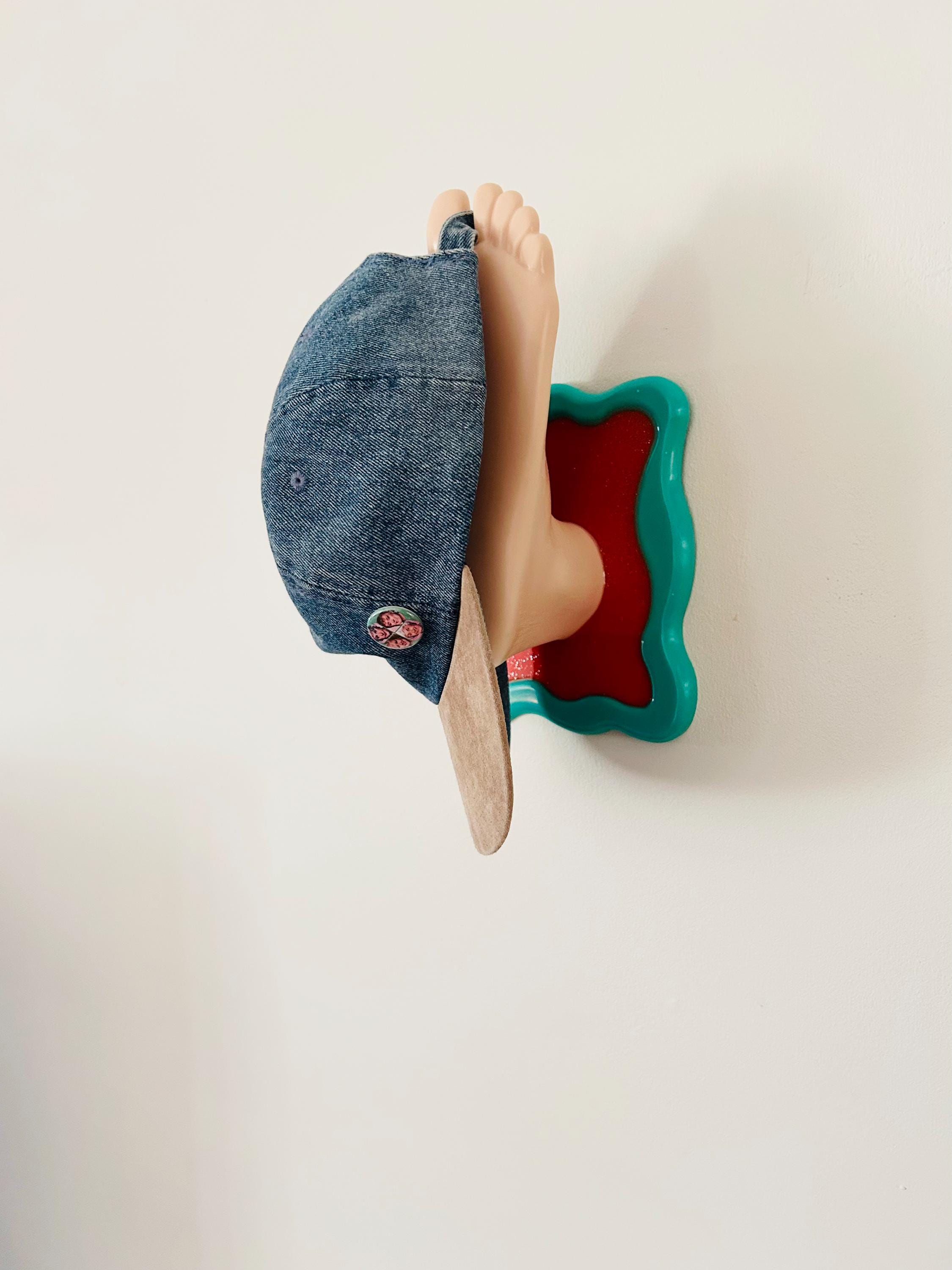 Funky Foot Wall Hook: Dopamine Pop Art Sculpture, Maximalist Decor - Etsy