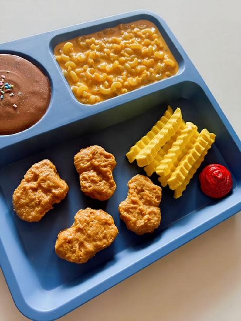 Kiddie Chicken Nugget Dinner Wall Art/ Fake Food/ Dopamine Decor ...