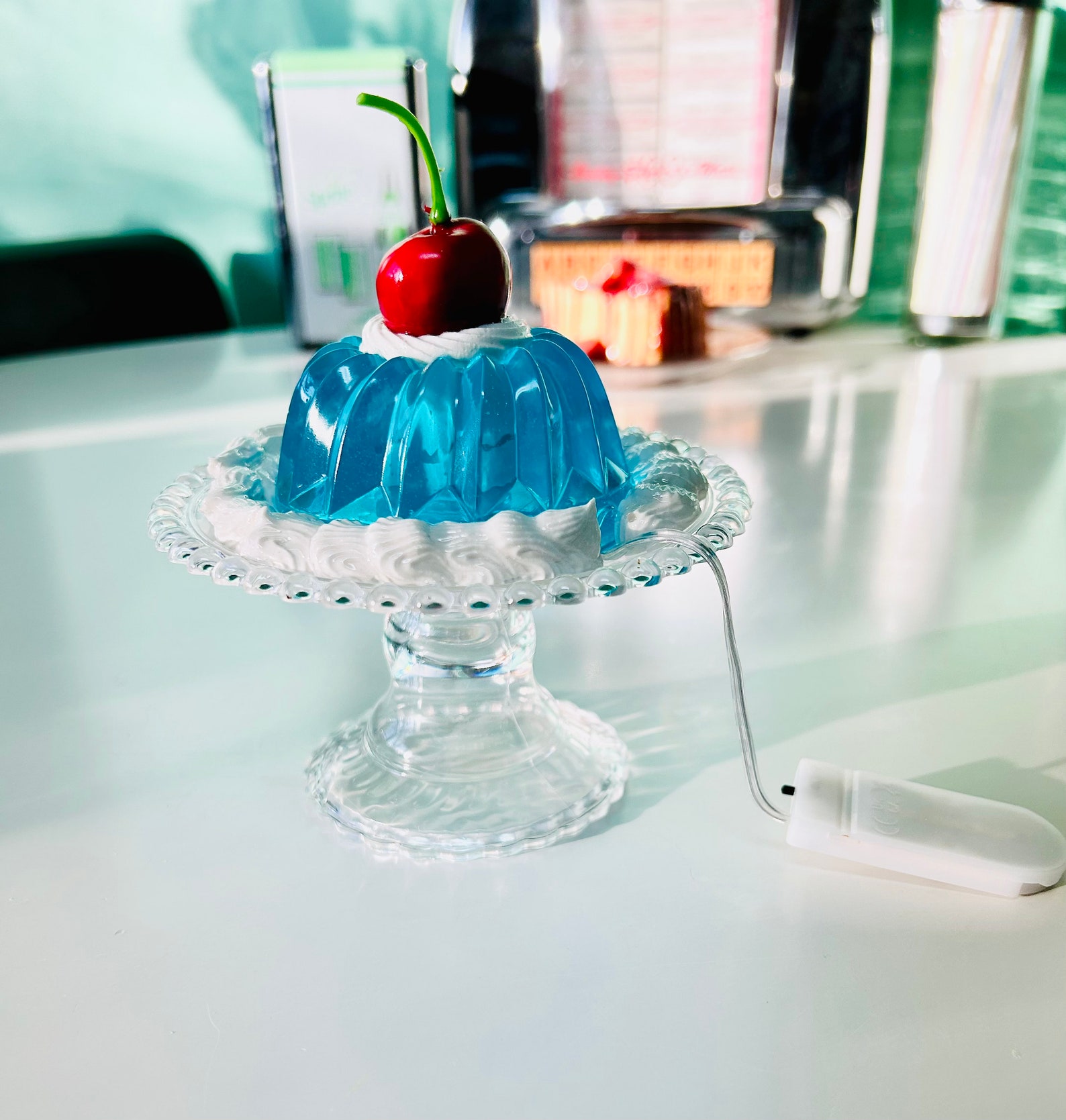Light up Mini Colorful Jelly Cake Light Fake Food Dopamine Decor Quirky ...