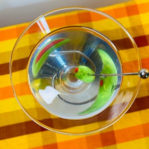 Vodka Martini With Olive Ring Dish Quirky Funky Pop Art Fake Food Resin ...