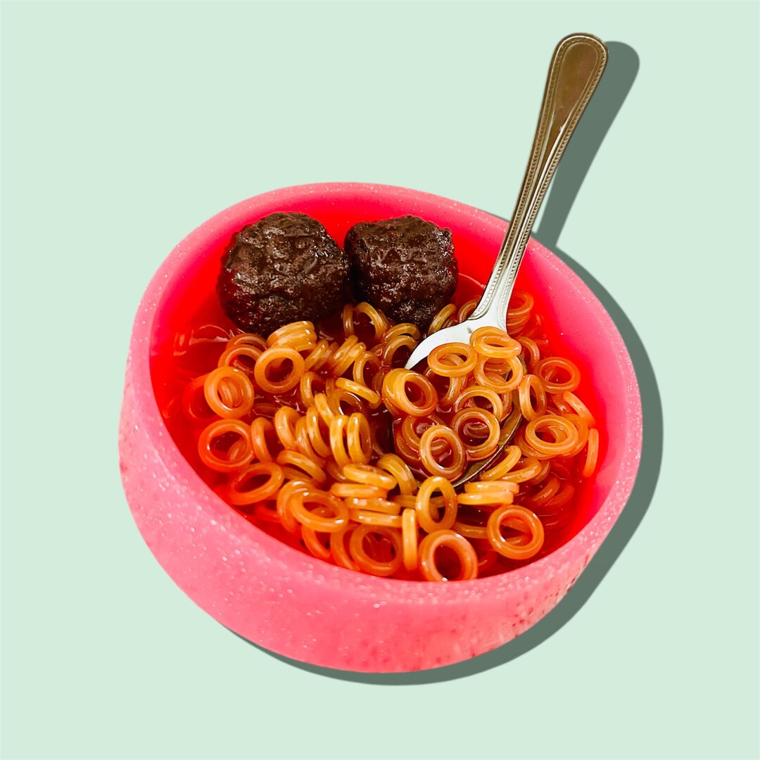 Spaghettios & Meatballs Wall Hanging: Dopamine Decor/ Pop Art/ Kitchen ...
