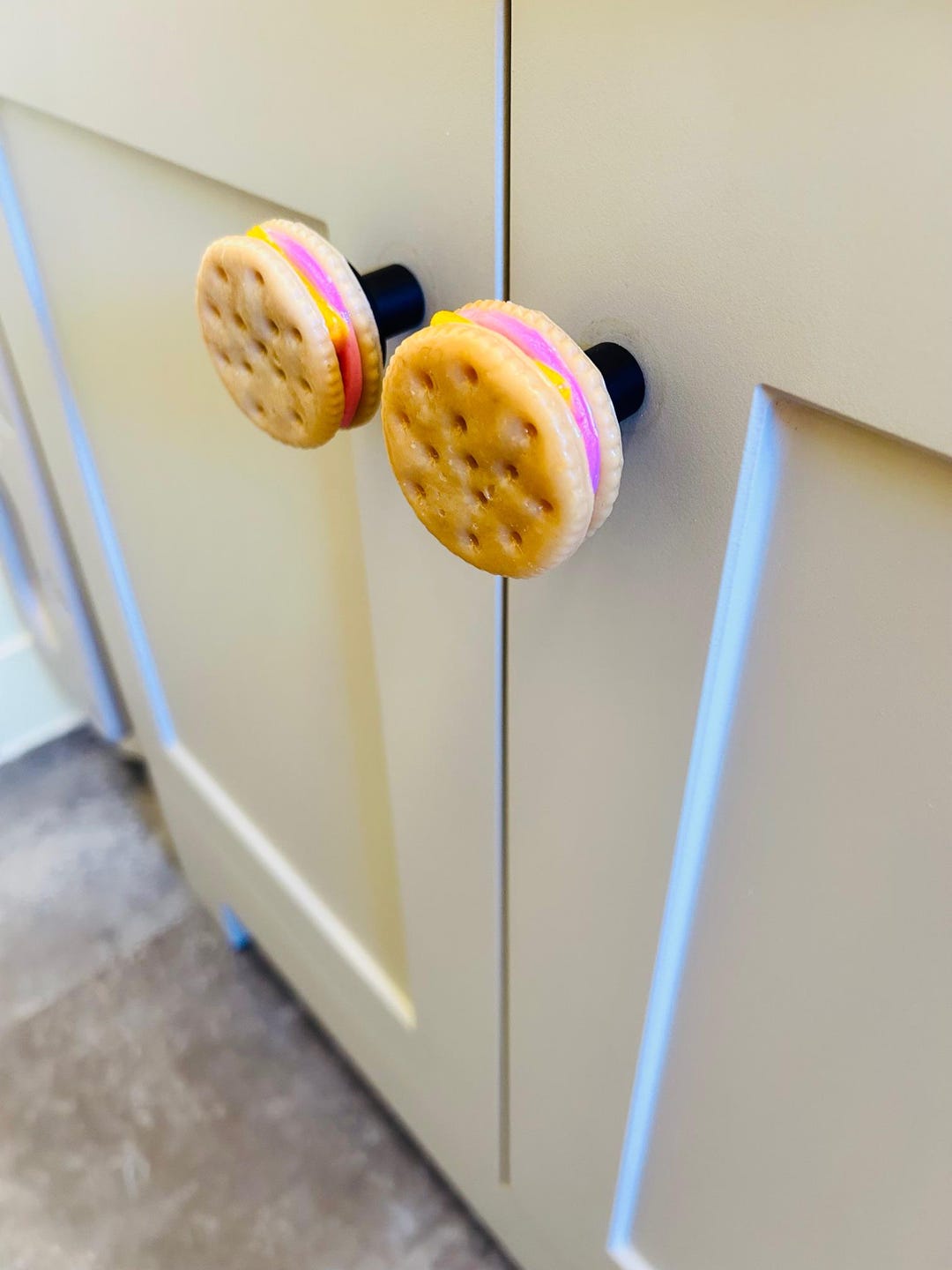 Sandwich Cracker Cabinet-drawer Pulls/fake Food/food Décor/unique ...