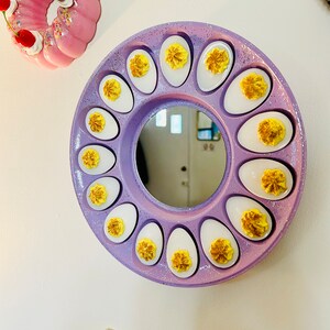 Deviled Egg Mirror Wall Hanging/funky Mirror/funny Mirror/kitchen Décor/dopamine Décor/pop Art ...