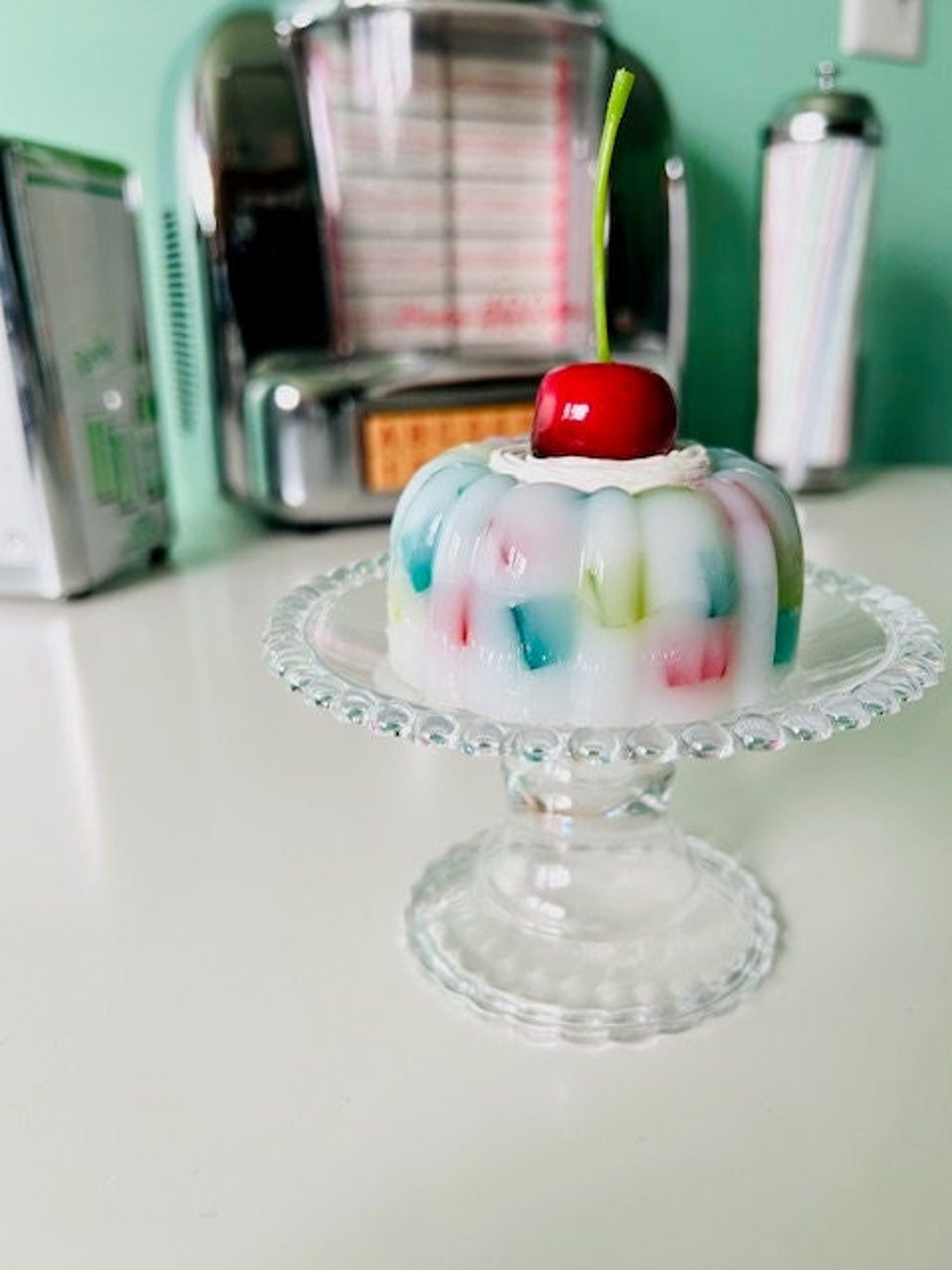Retro Broken Glass Jelly Cake Basic/ Fake Food/ Dopamine Decor/ Funky ...