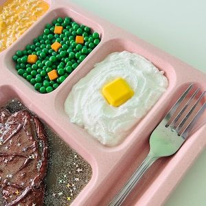 Retro School Lunch Wall Sculpture /pop Art/ Kitschy/ Glitter/ Fake Food ...