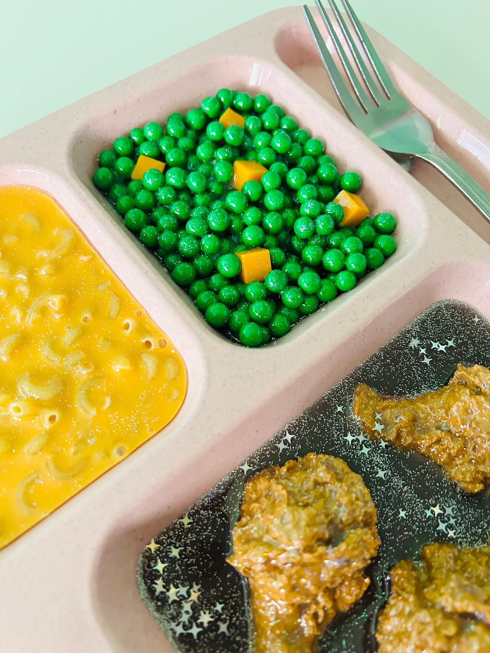 Retro School Lunch Wall Sculpture /pop Art/ Kitschy/ Glitter/ Fake Food ...