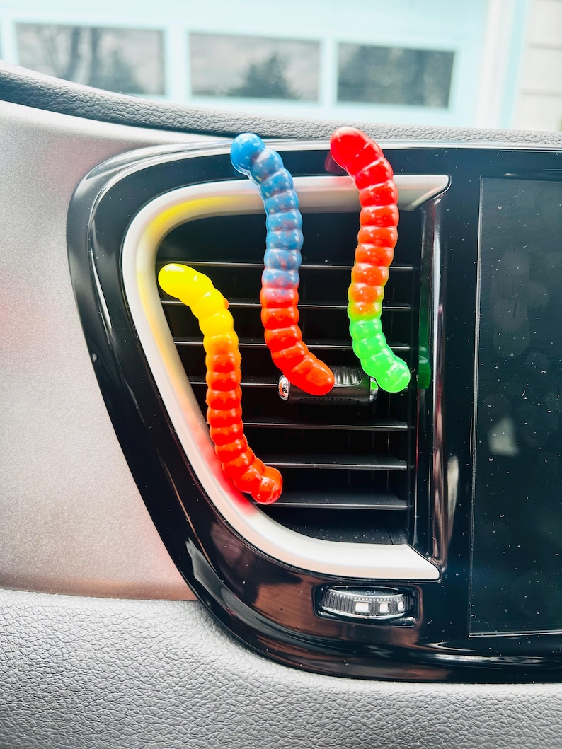 Gummy Worm Car Vent Clip/ Dopamine Decor/ Pop Art/ Fake Food/ Food ...