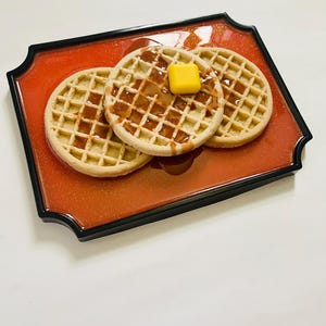 Waffle Wall Hanging/ Dopamine Decor/ Maximalist Decor/ Fake Food/ Food ...