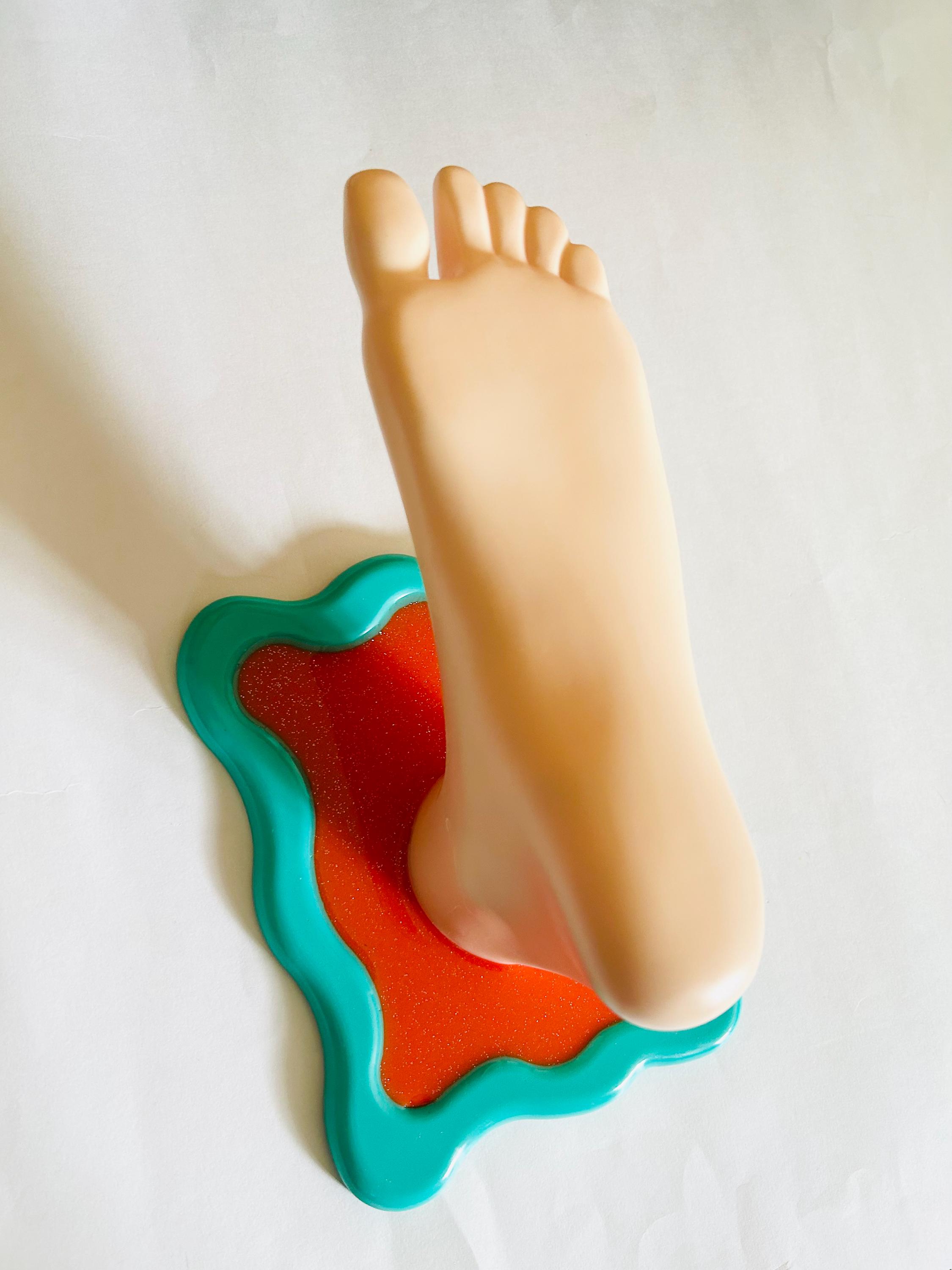 Funky Foot Wall Hook: Dopamine Pop Art Sculpture, Maximalist Decor - Etsy