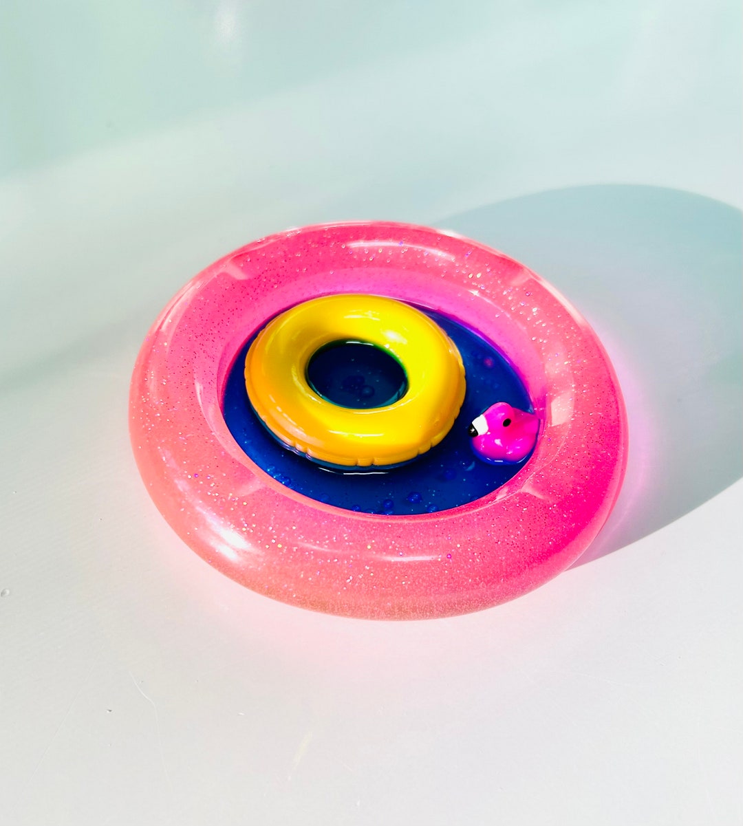 Kiddie Pool Ashtray/ Dopamine Decor/ Flamingo/ Pool/ Funky/ Quirky/ Pop ...