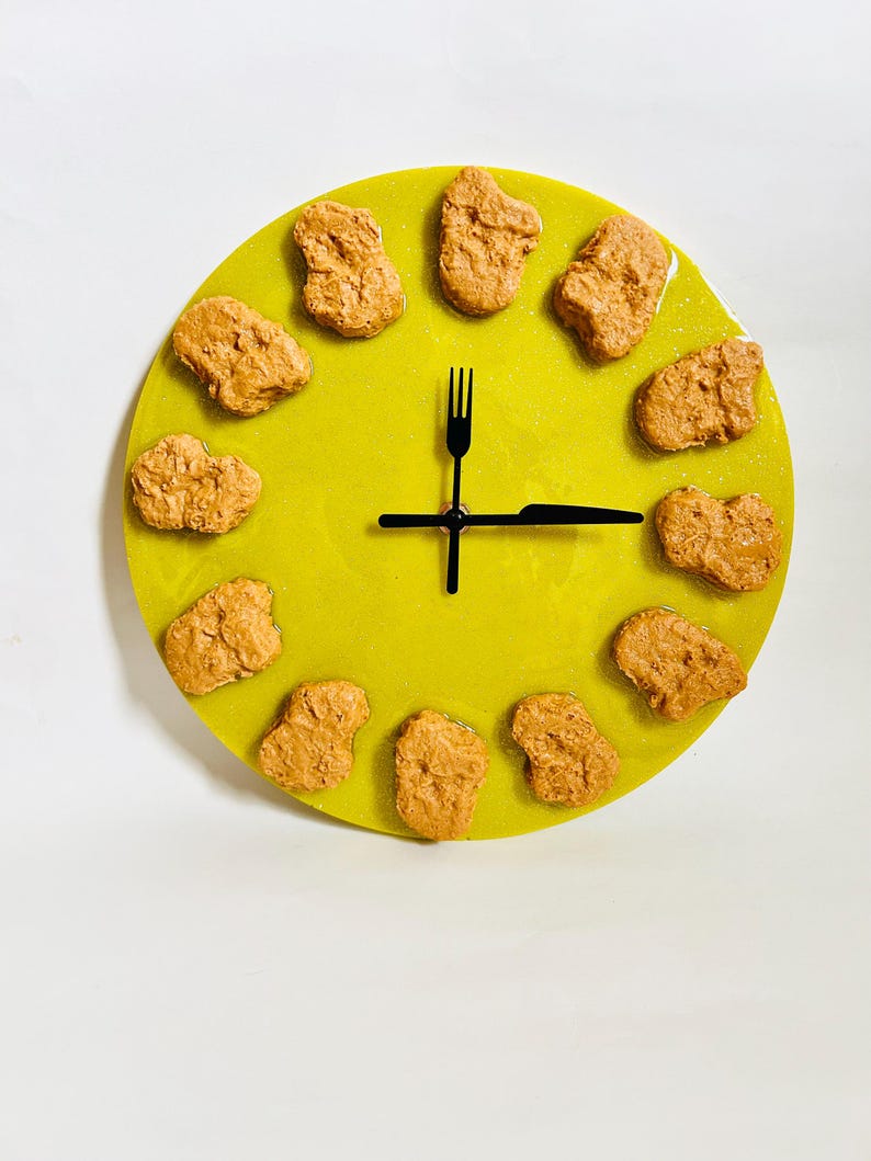 Chicken Nugget Wall Clock/dopamine Décor/fake Food/kitchen Décor/food ...