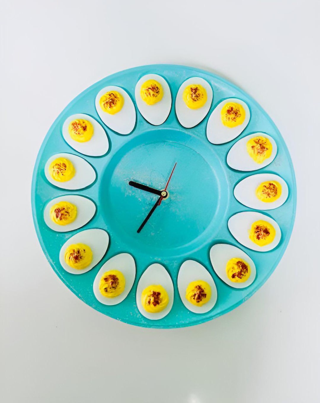 Deviled Egg Clock Wall Hanging Art Kitchen Décor Unique Kitschy Gift ...