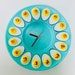 Deviled Egg Clock Wall Hanging Art Kitchen Décor Unique Kitschy Gift ...