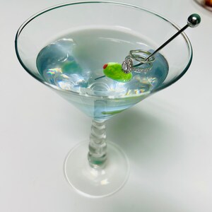 Vodka Martini With Olive Ring Dish Quirky Funky Pop Art Fake Food Resin ...