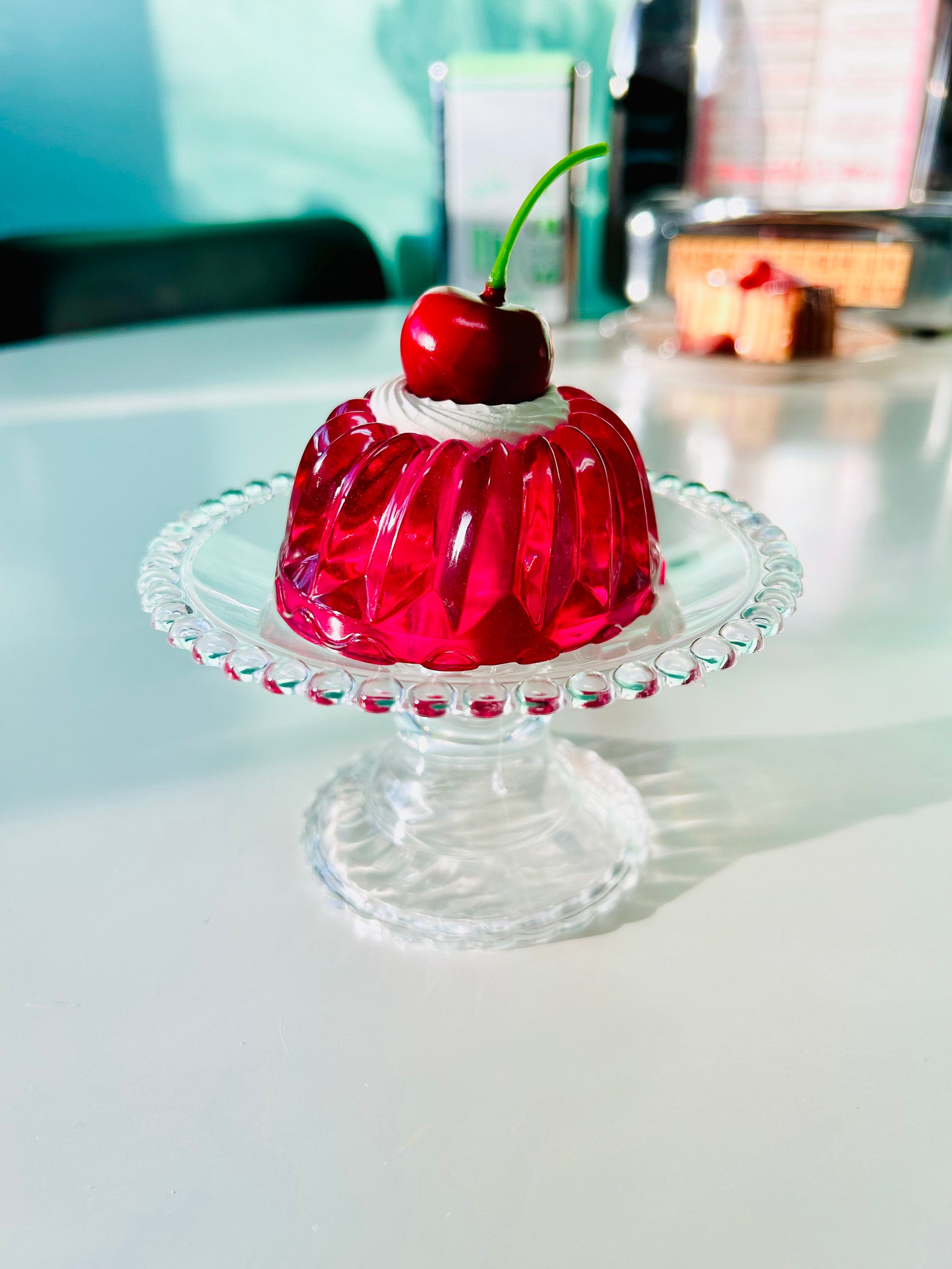 Light up Mini Colorful Jelly Cake Light Fake Food Dopamine Decor Quirky ...