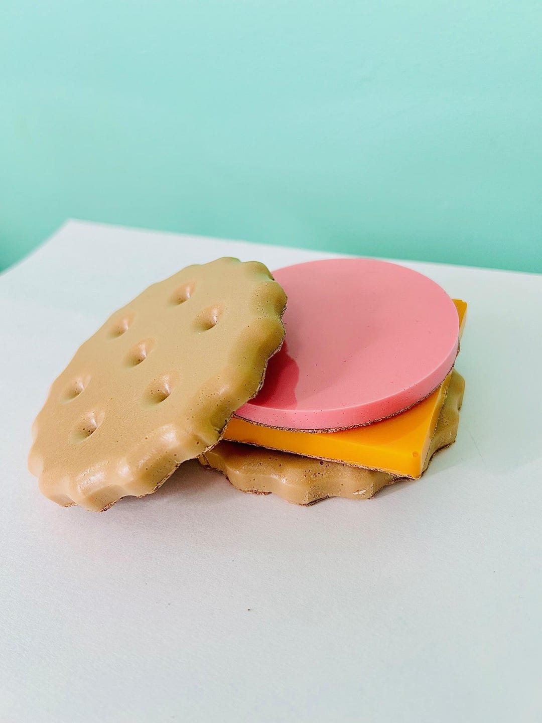 Sandwich Crackers Stackable Coasters/ Dopamine Decor Fake Food Unique ...