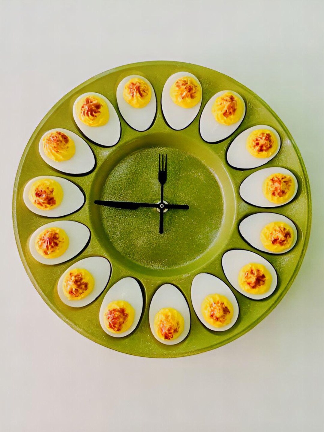 Deviled Egg Clock Wall Hanging/funky Mirror/funny Mirror/kitchen Decor ...