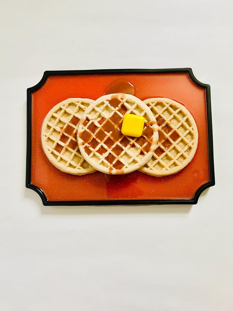 Waffle Wall Hanging/ Dopamine Decor/ Maximalist Decor/ Fake Food/ Food ...