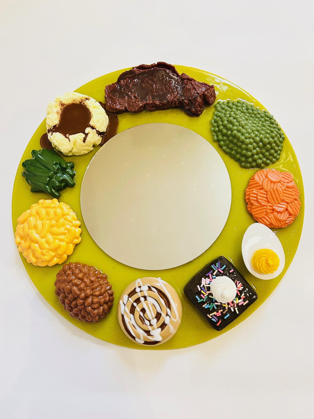 XL Dinner Plate Wall Mirror/dopamine Décor/fake Food/kitchen Décor/food ...
