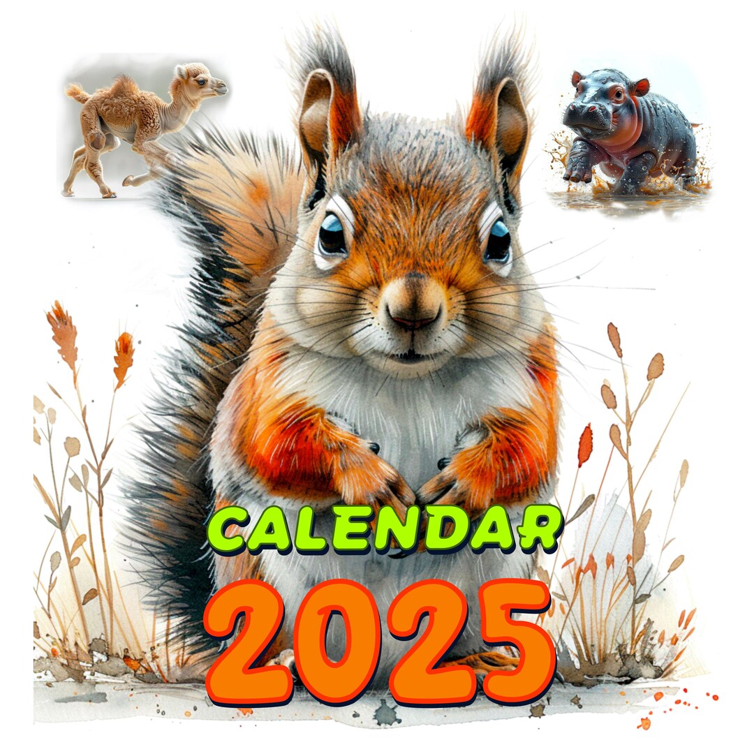 2025 Animal-themed Calendar for Children - Etsy