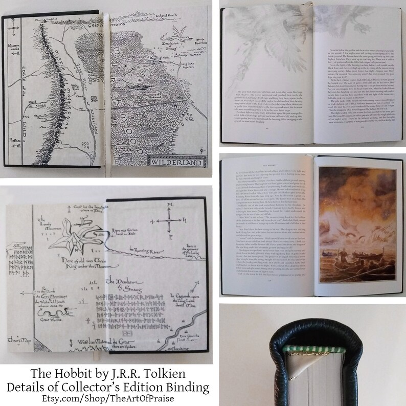 5 Book Set Leatherbound Illustrated Tolkien Collector's - Etsy