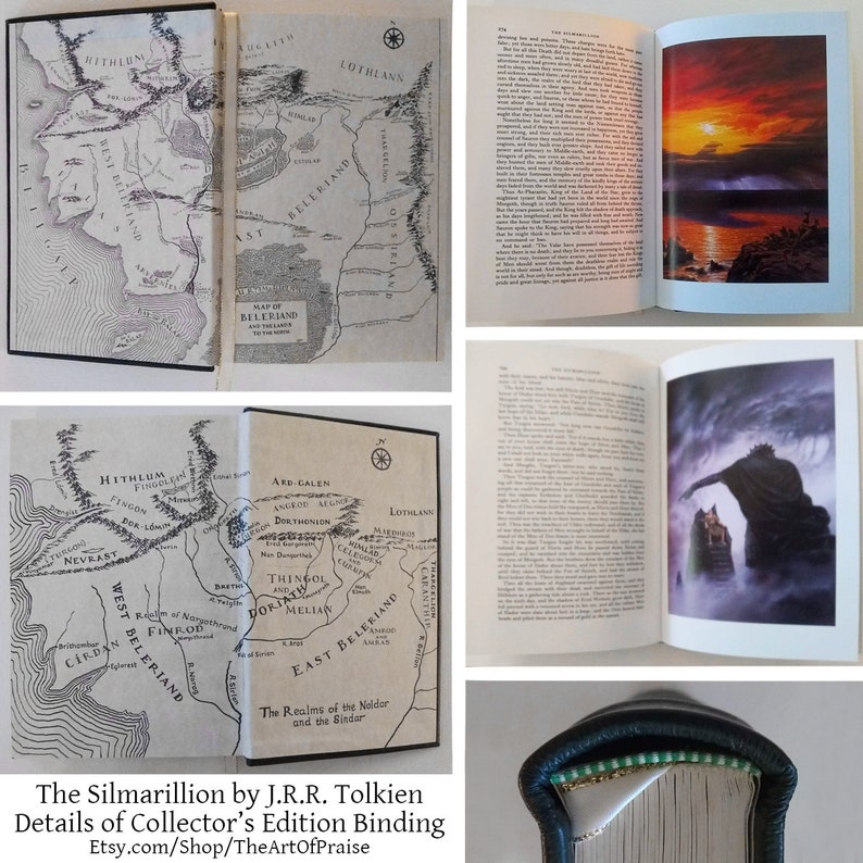 5 Book Set Leatherbound Illustrated Tolkien Collector's - Etsy