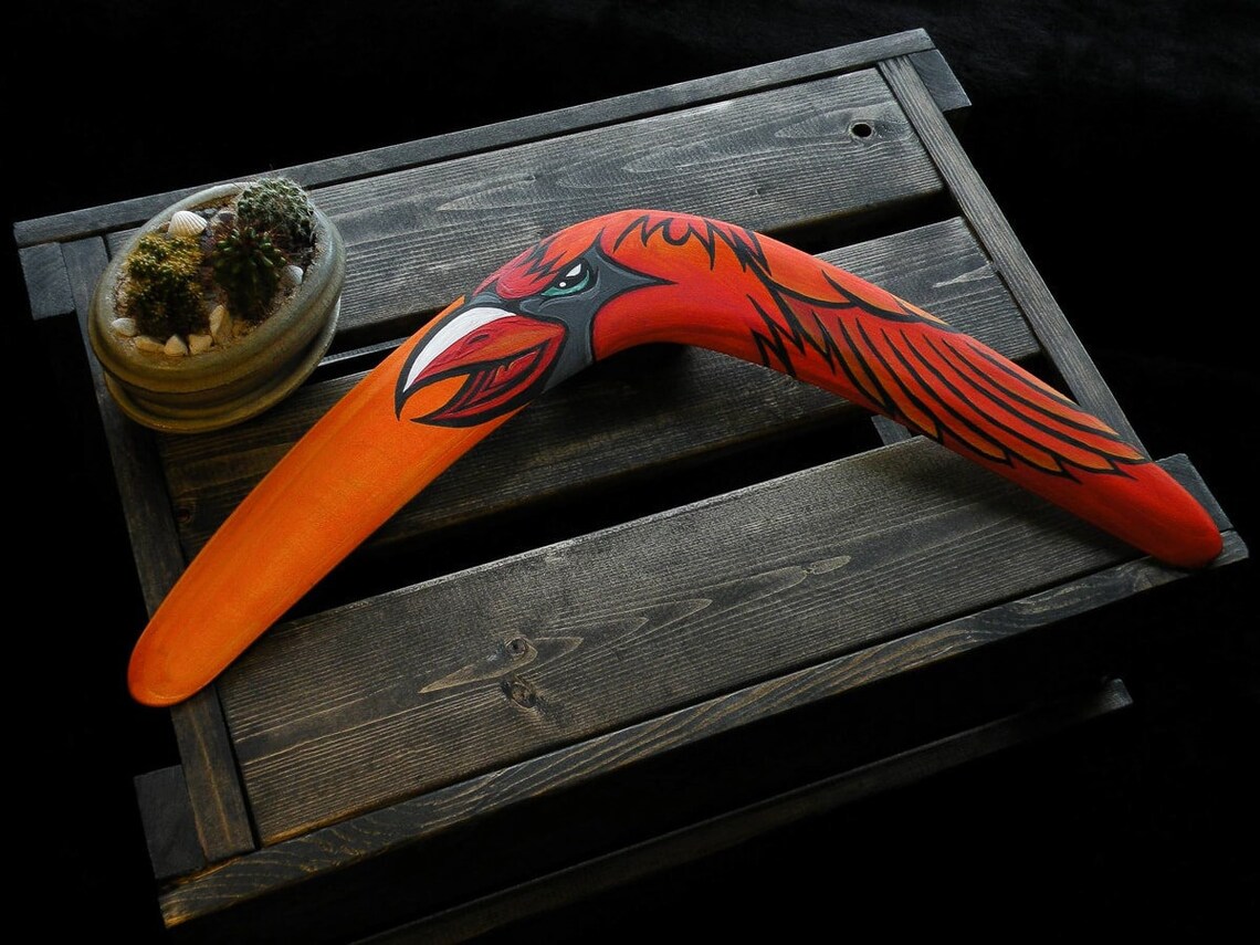 Boomerang angry Bird. Returning Wooden Boomerang. | Etsy