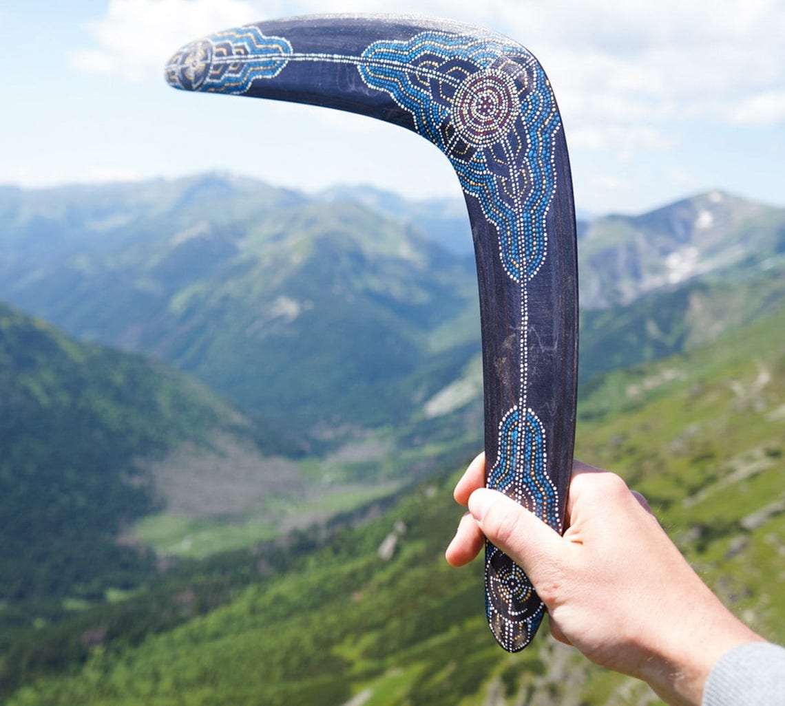 Gift Ideas for Men | Boomerang "first Element" | Wooden Gifts for Men ...