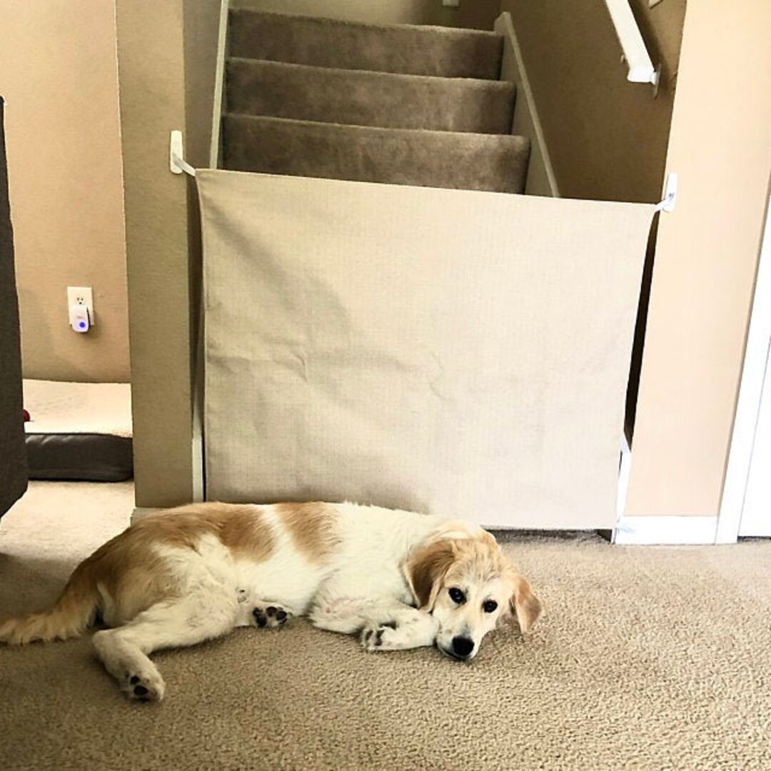 Hooks-included Fabric Baby Gate / Fabric Baby Gate, Custom Fabric Gate ...