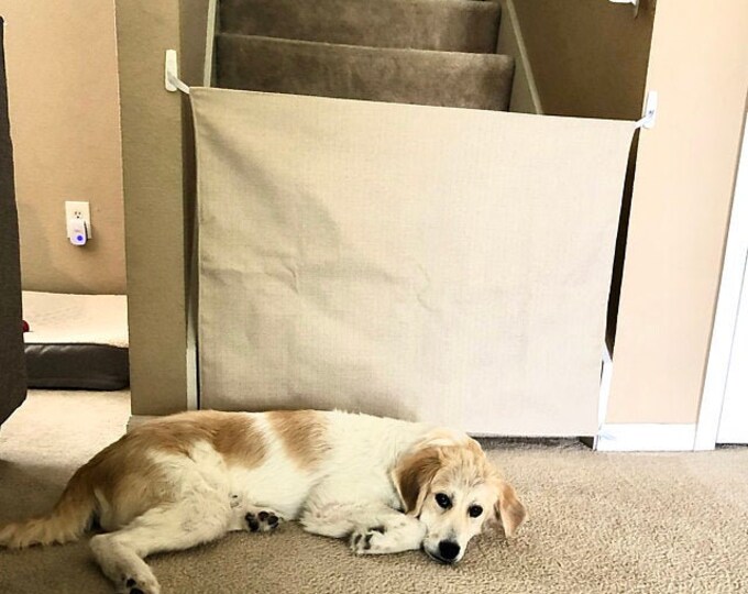 Hooks-included Fabric Baby Gate / Fabric Baby Gate, Custom Fabric Gate ...