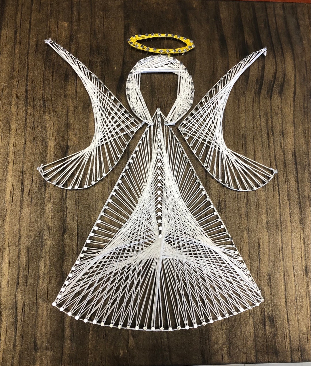 Made to Order Wooden String Art Angel, Religious, Home Decor ...