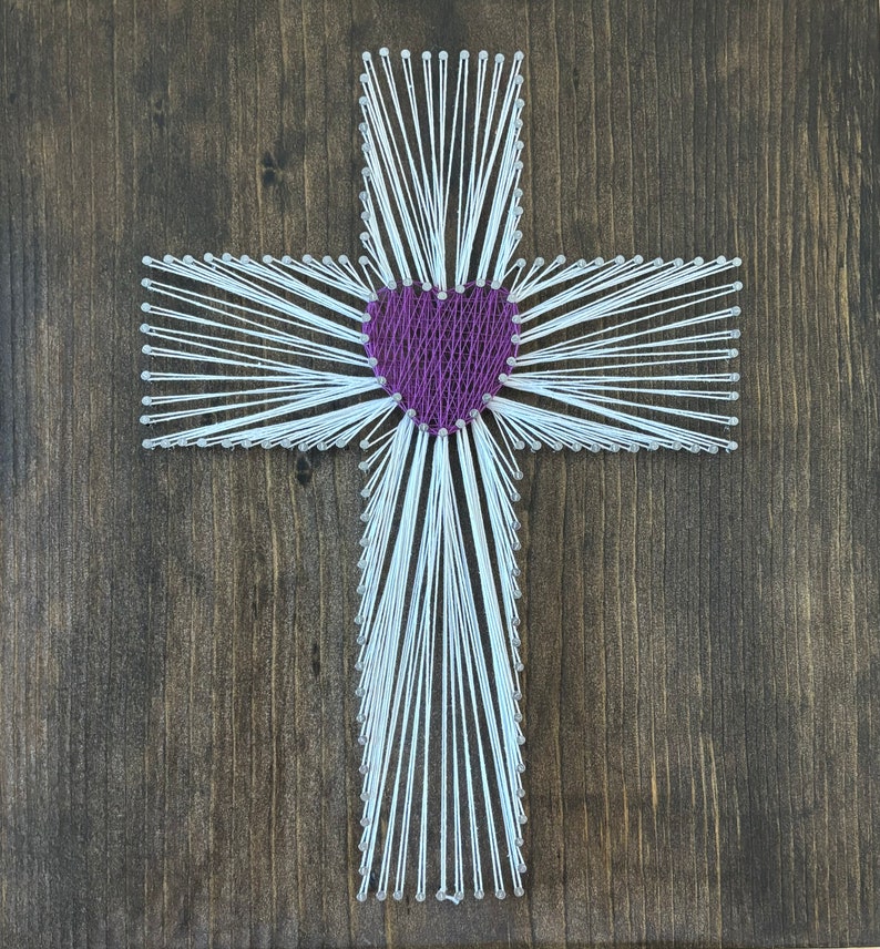 Made to Order Wooden String Art Cross, Religious, Home Decor ...