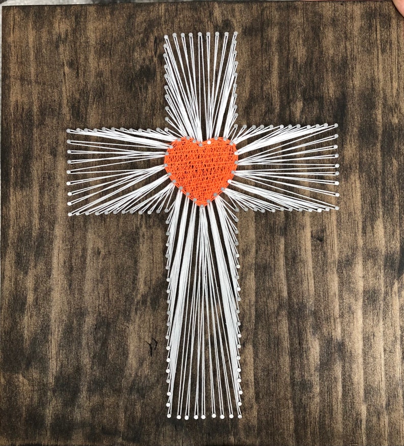 Made to Order Wooden String Art Cross, Religious, Home Decor ...