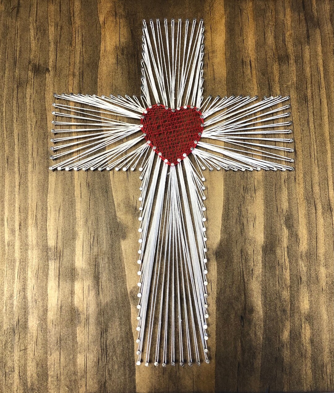 Made To Order Wooden String Art Cross Religious Home Decor
