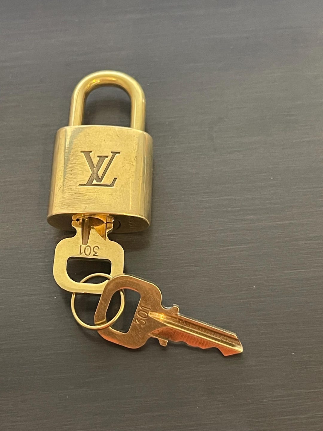 Louis Vuitton Padlock and Two Keys Unpolished #301 Lock Brass #11448 - Etsy