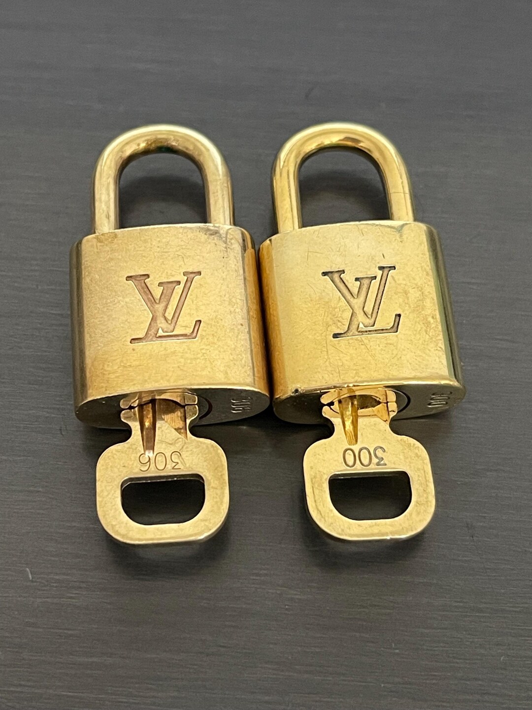 Louis Vuitton Two Padlocks and Keys #300 and 306 Lock Brass #11362 - Etsy