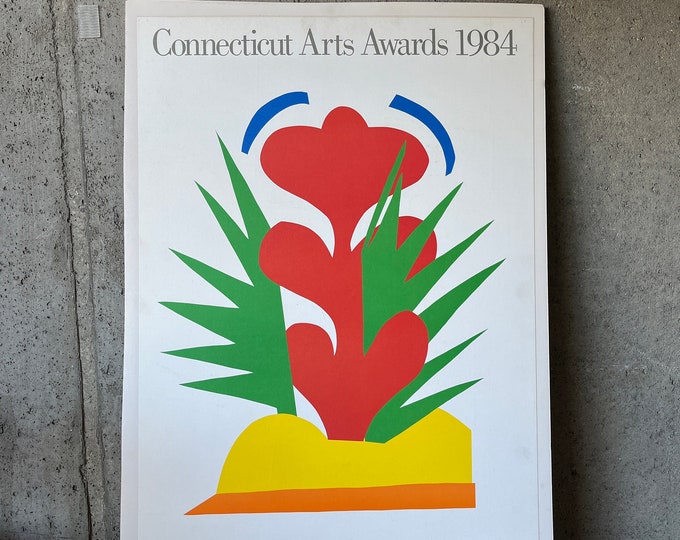 1984 Original POSTMODERN Design Lithograph - Connecticut Arts Awards ...