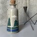 Signed 1990s TENMOKU Pottery Corked Flask / Vessel W/ EVERGREEN Tree ...