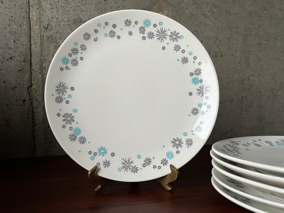 1955 Carlos Montez Design for CARIBE CHINA 6 Dinner Plates / mardi Gras ...