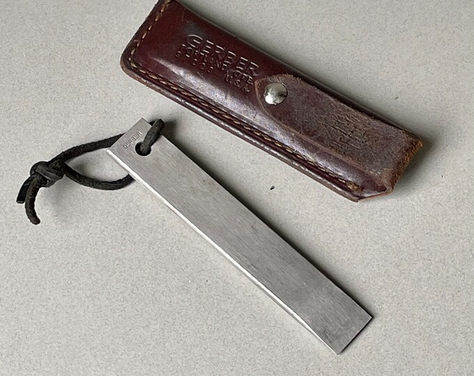 GERBER 5” Sharpening Steel W/ Orig Leather Sheath - Minimally Used ...