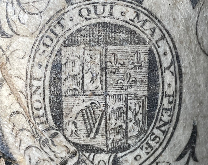 Antique Orig Early 1700s DOCUMENT on Vellum Parchment W/ 3 Embossed ...