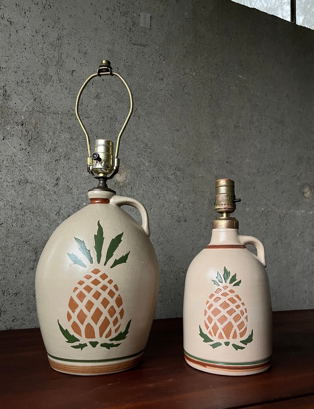 2x LL BEAN Lamps C1970s-80s Old Cape Cod Stoneware / Cape Cod Mass ...